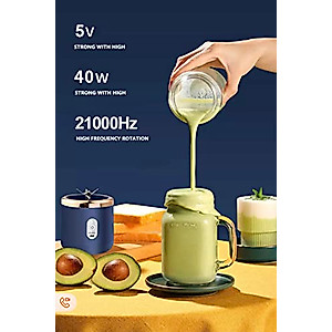 Paramexview Portable Blender for Juices & Smoothies | Fresh Juicer with 6 blades | USB rechargeable | 14oz Fusion Blender | BPA-free and eco-friendly material | Travel, Sport, and Home use | Comes with 1 Mixer, 1 Cup, 1 Sport Lid & 1 USB charger cable (Pi