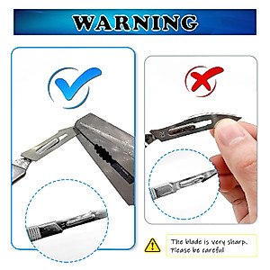 40 Pieces Scalpel Blades #11#23 Scalpels Surgical Blades with 2PCS #3#4 Handle & Storage Box,Individually Wrapped High Carbon Steel Blades for Sculpting, Cutting,Crafts & More