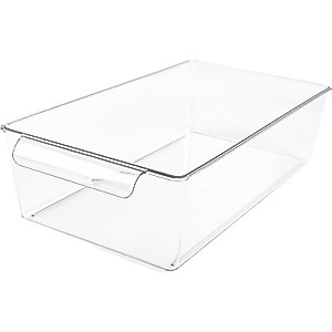 Zero Zoo 4Pack 2-Tier Bathroom Storage Organizer, Clear Under Sink Organizers Kitchen Vanity Counter Storage Container, Medicine Cabinet Drawers Bins, Pull-Out Organization with Track for Pantry