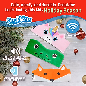 Kids Headphones by CozyPhones, Headband Earphones for Children, Baby, & Toddlers 1-3. Stretchy & Comfy for Home, Plane & Car Travel Accessories - Mystic Unicorn