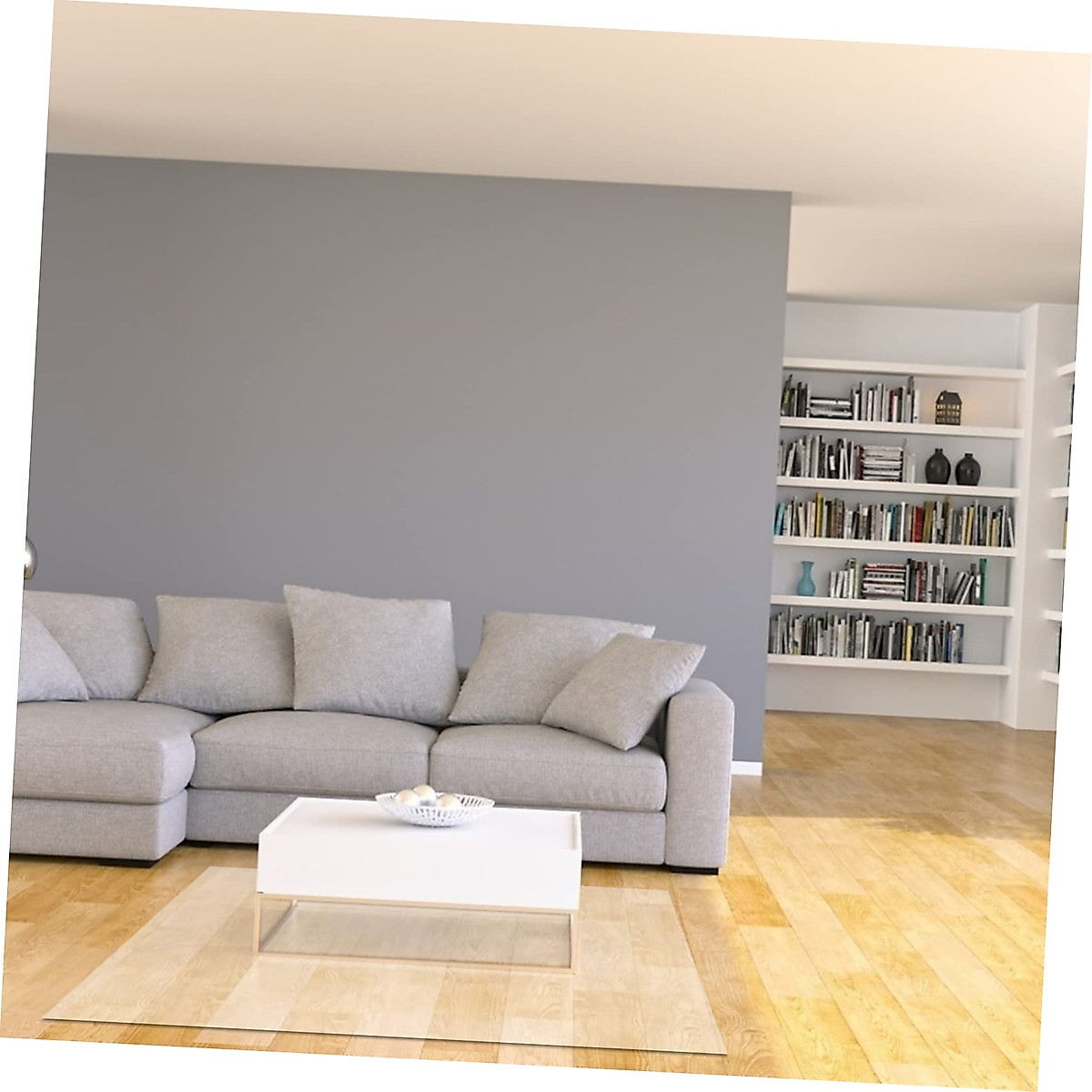 NUOBESTY Transparent Floor Mat PVC Clear Chair Mat Waterproof Door Carpet Rug Hard Floor Protector Table Cover Desks Mat for Home Office Study 40x60CM