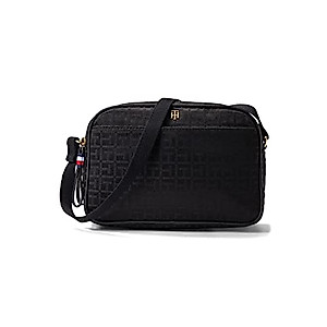 Tommy Hilfiger Cynthia - Camera Crossbody - Square Monogram Jacquard Black Tonal One Size