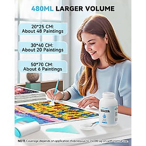 ARTDOT 16 oz Diamond Art Sealer Kits for Adults, Large Capacity Glue as Diamond Painting Accessories and Jigsaw Puzzles Tools