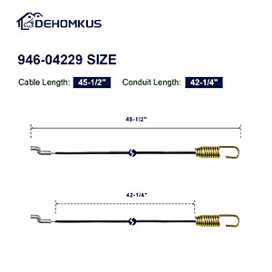 746-04229 (2-pcs) Clutch Drive Cable for MTD Craftsman Cub Cadet Yard Machines Yard Man with 746-04229B 946-04229 2-Stage Snowblower - 2 Pack 746-04229B Snow Blower
