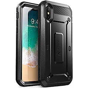 SUPCASE Unicorn Beetle Pro Series Case Designed Designed for iPhone X, with Built-In Screen Protector Full-body Rugged Holster Case for Apple iPhone X / iPhone 10 (2017 Release) (Black)