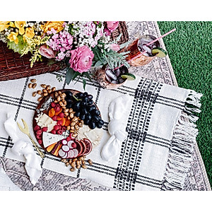 Vagabond House Rabbit Wood Cheese/Bar Board Round Acacia Hardwood Cheese/Serving Board 10 inch Diameter .75 inch Tall