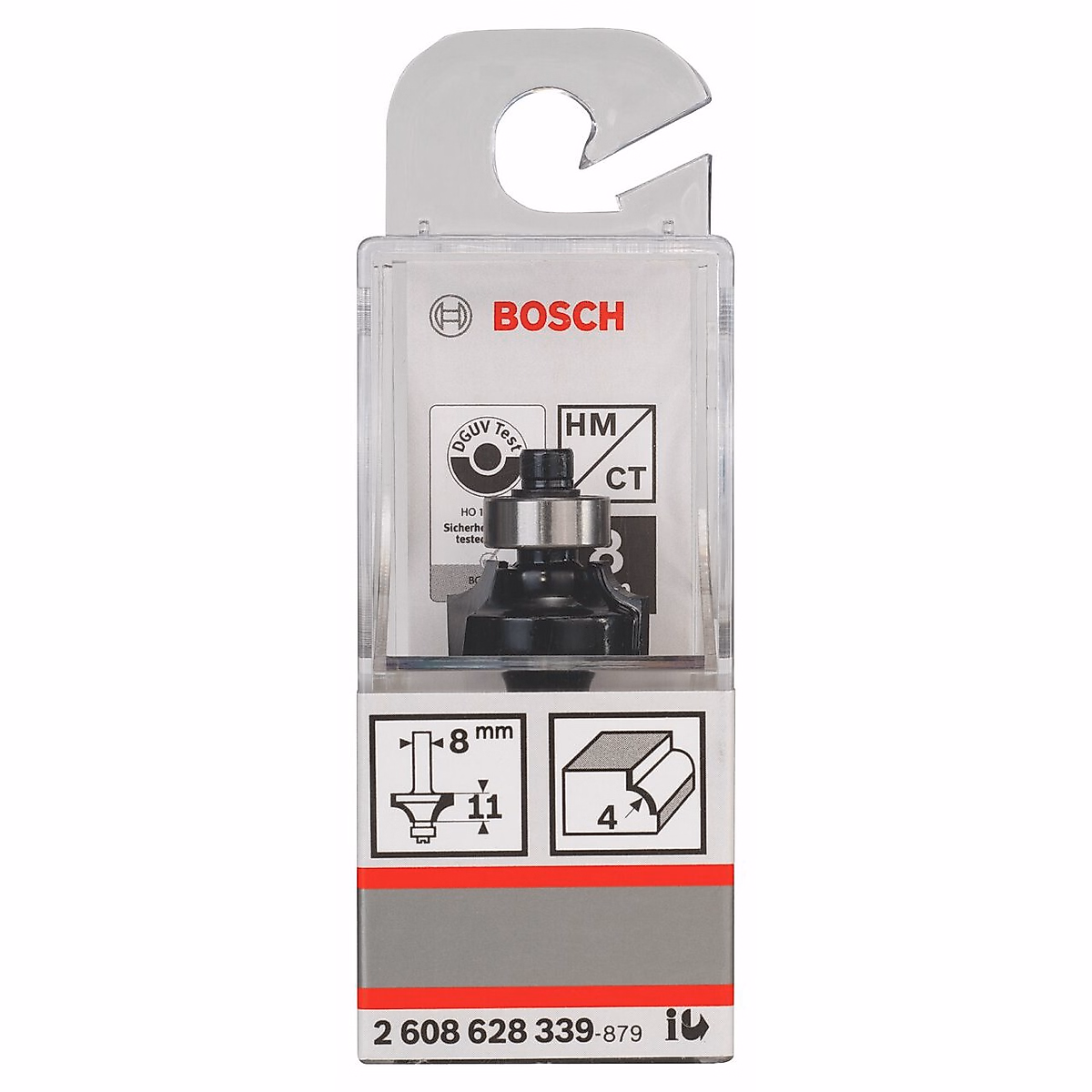 Bosch 2608628339 Rounding Router Bit 8mmx20, 7mmx53mm