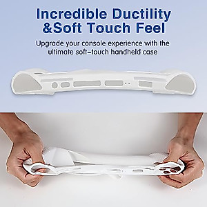 ZHUOVERCI Silicone Protective Case for ASUS Rog Ally 7" 2023, Soft Full Body Cover for Rog Ally Handheld with Non-Slip & Shockproof - White