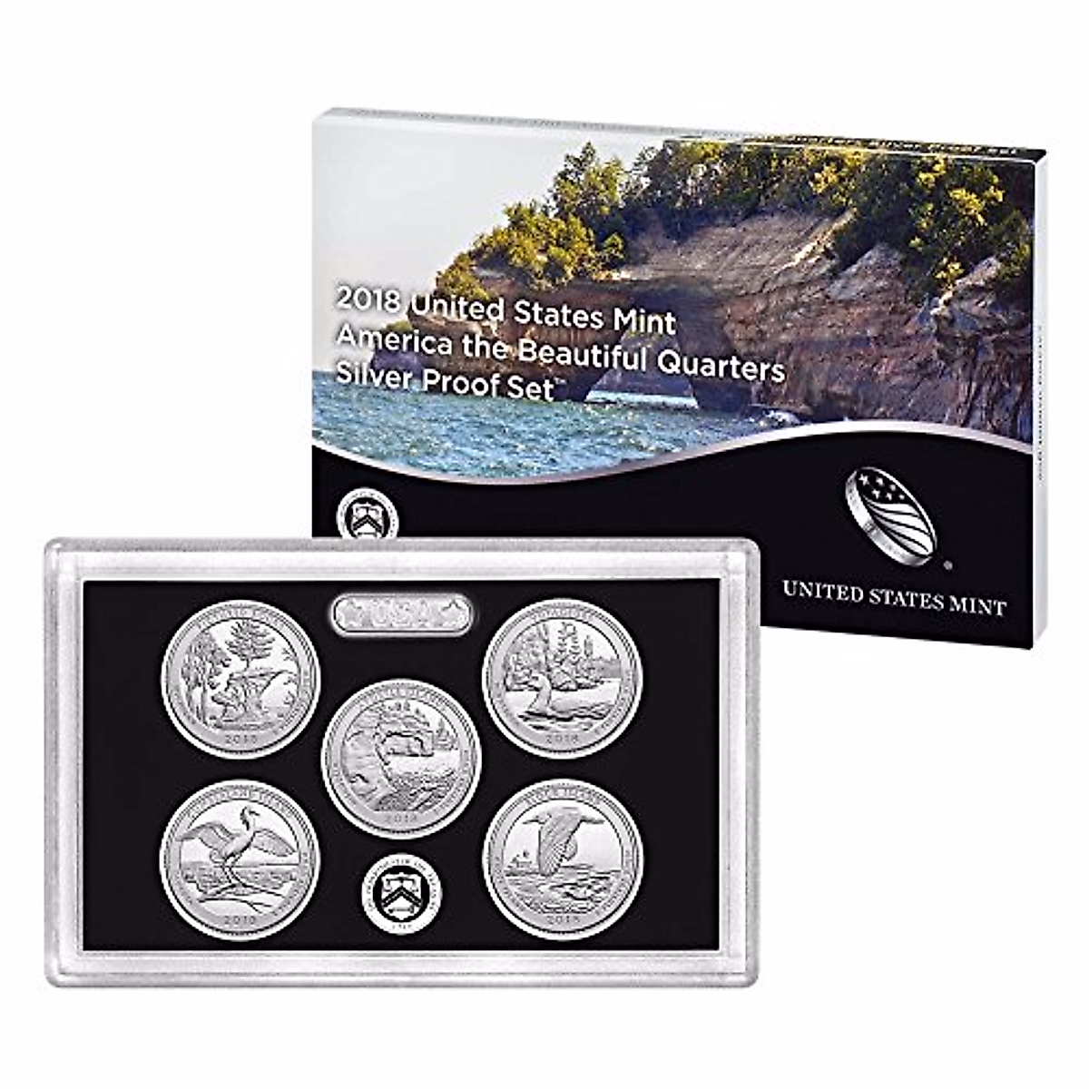 2018 S America The Beautiful 2018 National Park Silver Quarters ATB 5 Silver Deep Cameo's Proof