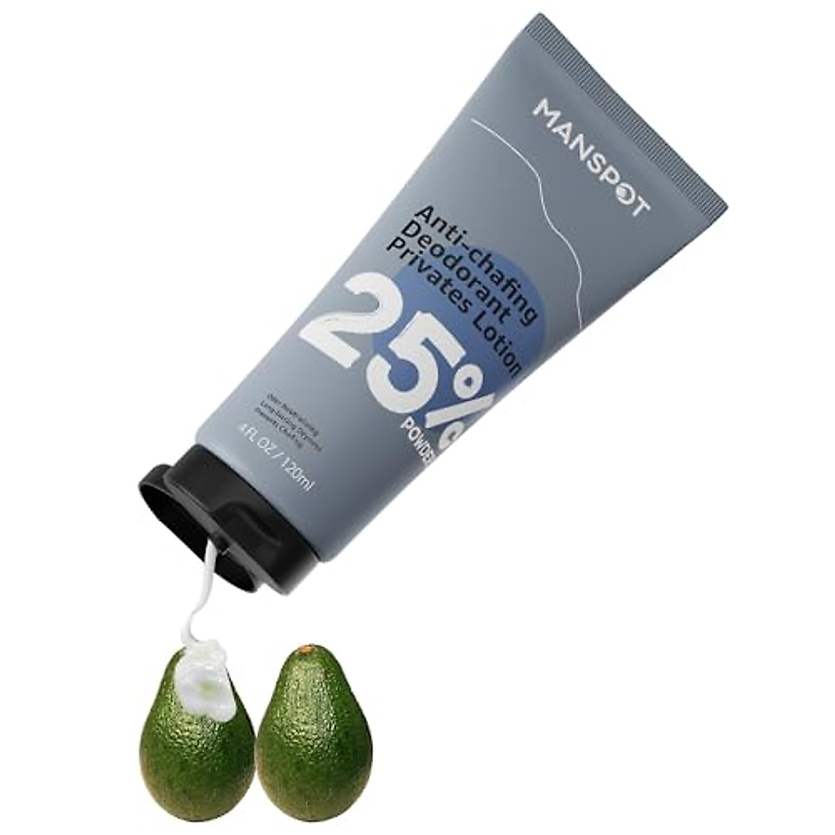 MANSPOT Deodorant Men for Ball Groin Armpit, Anti Chafing Deodorant Privates Ball Lotion/Powder for Men, Neutralize Odor, Anti-irritant, Keep Dryness & Against Sweat Odor, Safe for Whole Body, 4oz