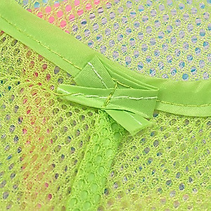 Cosmos Pack of 3 Assorted Colors Clothespin Bag with Hanger Multi-Purpose Mesh Organizer Bag