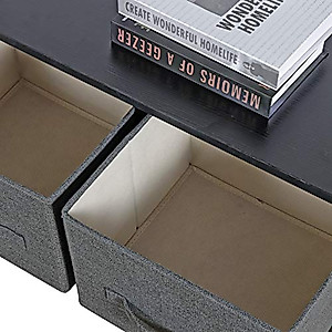 Epetlover Fabric Dresser 5-Drawer Storage Organizer Unit, Apartment Cloth Dresser with Deep Basket Sturdy Steel Frame & Wooden Top, Room Organization (Grey)