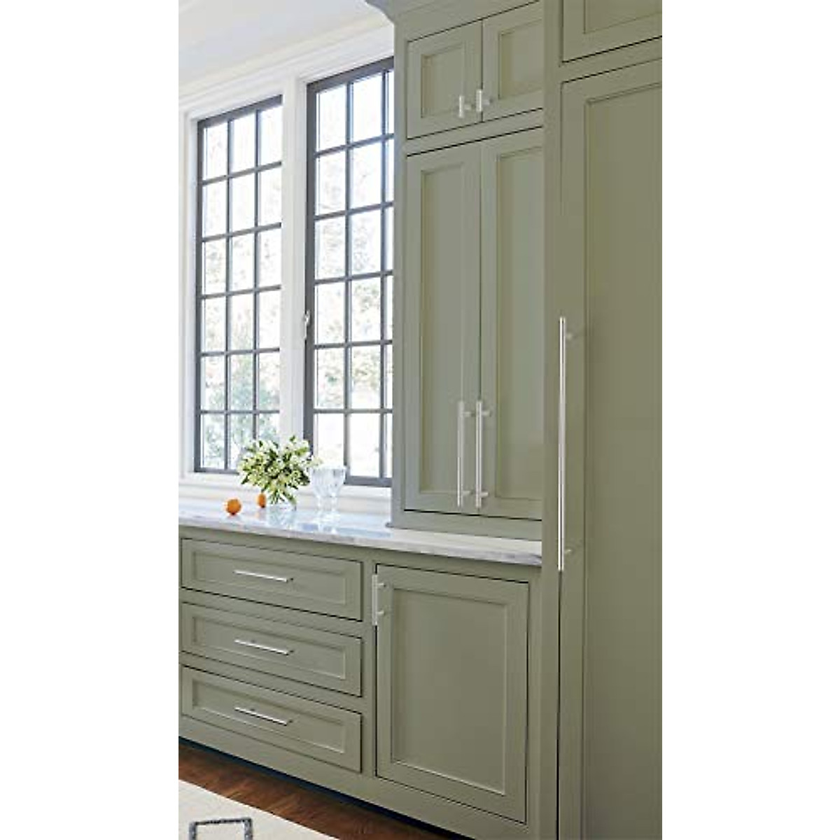 Amerock | Cabinet Pull | Stainless Steel | 3 inch (76 mm) Center to Center | Bar Pulls | 1 Pack | Drawer Pull | Drawer Handle | Cabinet Hardware