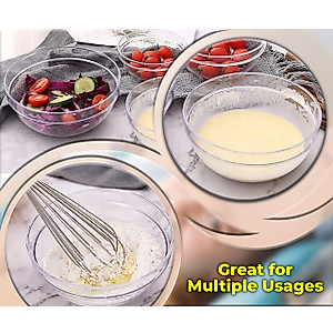 Salad Serving Bowl for Kitchens, Parties, Holidays, and Celebrations - Serving 9-inch Bowls - Reusable BPA free - 124 oz. Capacity, Set of 3