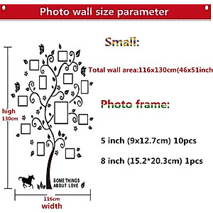 VALKEM 3D Acrylic Stereoscopic Photo Wall Tree Wall Simple Creative Photo Collage Frame Red Green Blue Multi Picture Photo Frames Wall Set Living Room Office Photo Frame Wall Decoration (Color : Red