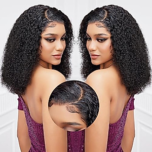 Jessica Bob Wig Lace Front Wigs HD Lace Short Bob Wigs Curly Brazilian Wigs For Black Women Pre Plucked With Baby Hair(8 Inch)