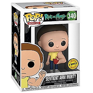 Funko Pop! Animation: Rick and Morty - Bloody Sentient Arm Morty Chase Variant Limited Edition Vinyl Figure (Includes Compatible Pop Box Protector Case)