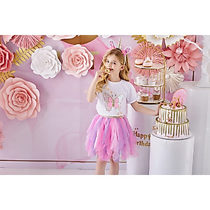 DXTON Baby Tutu Skirt for Toddler Girls Outfits Skirt for 2-8 Years SK114 10T