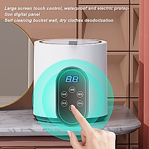 7 Liters Mini Washing Machine, Full Automatic Underwear Washer, Portable Washing Machine for Apartment, Laundry, Camping, RV, Travel, Quiet Operation, Ozone Function, Gift Choice