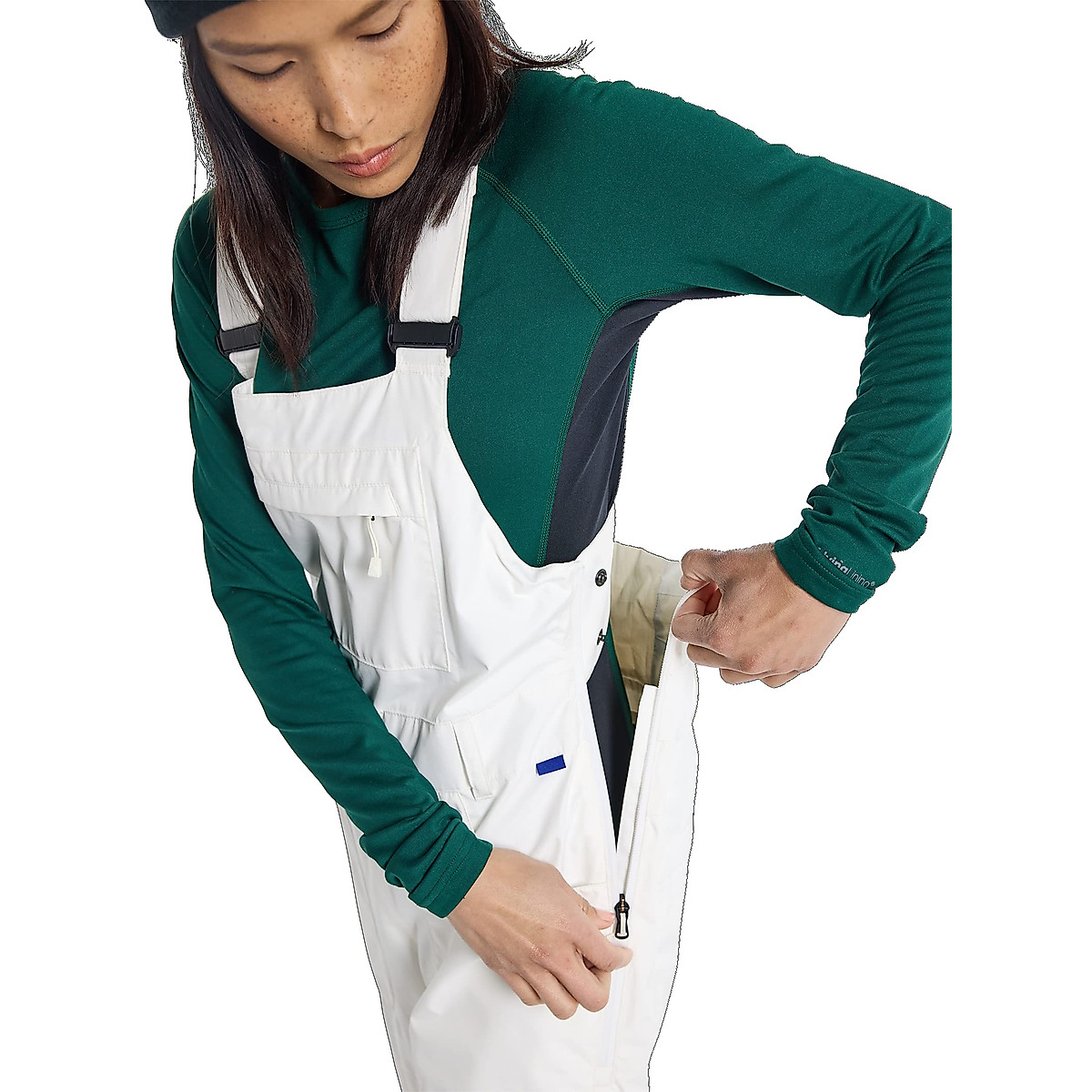 Burton Women's Avalon GORE-TEX 2L Bib Pants, Stout White, Medium