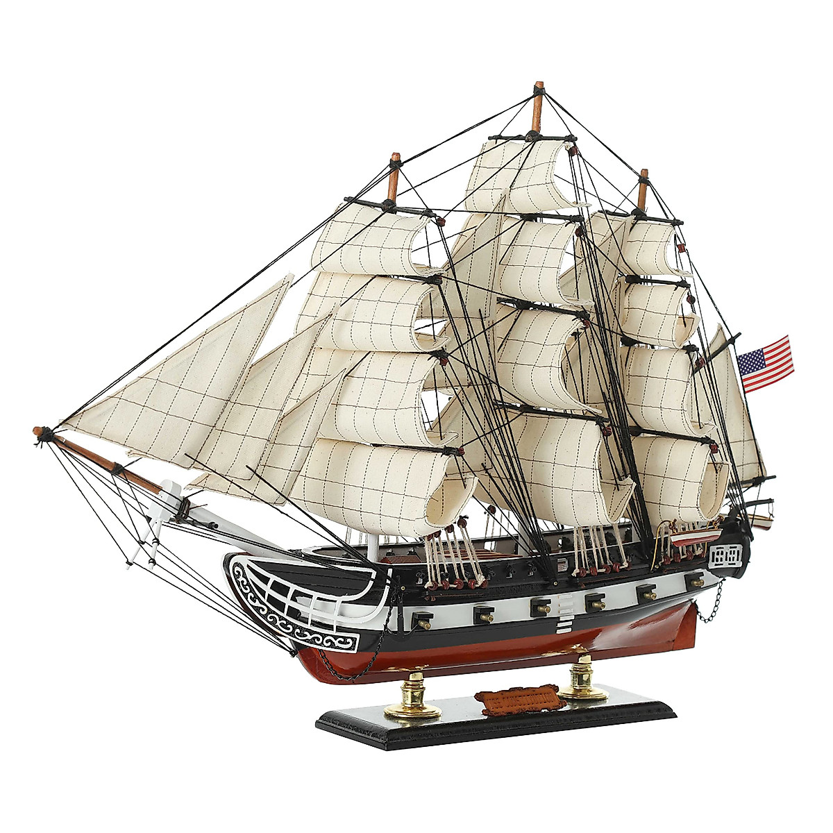 SAILINGSTORY Wooden Model Ship USS Constitution 1/150 Scale Replica Ship Model Sailboat Decor