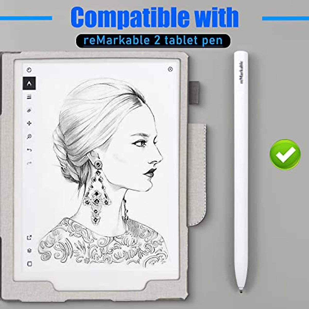 No Worn Out Titanium Alloy Replacement Maker Tips fits for Remarkable 2 Maker Stylus Pen, Ballpoint Smooth Note Taking Fine Backup Nibs ,2 Pcs