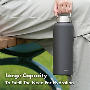 WOKY TICERA 40oz Titanium Ceramic Coated Tumbler - Stainless Steel Vacuum Insulated Water Bottle, Leak-Proof, Hook Handle Lid - Ideal for Gym, Travel, and Everyday Use (Pink)