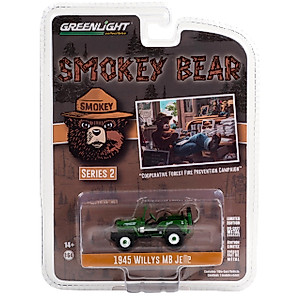 Greenlight 1:64 Smokey Bear Series 2-1945 Willys MB Je.p “Cooperative Forest Fire Prevention Campaign” 38040-A [Shipping from Canada]