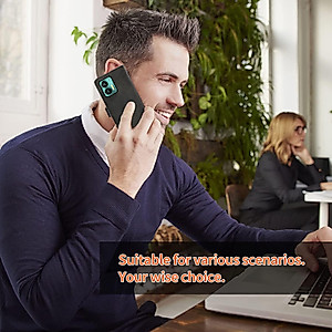 TTYSHTT for oukitel C35/C36 Case and Tempered Glass Screen Protector, PU Leather Flip Cover Wallet Phone Case Protector [Full Protection] [Card Slots] [Kickstand] for oukitel C36, Black