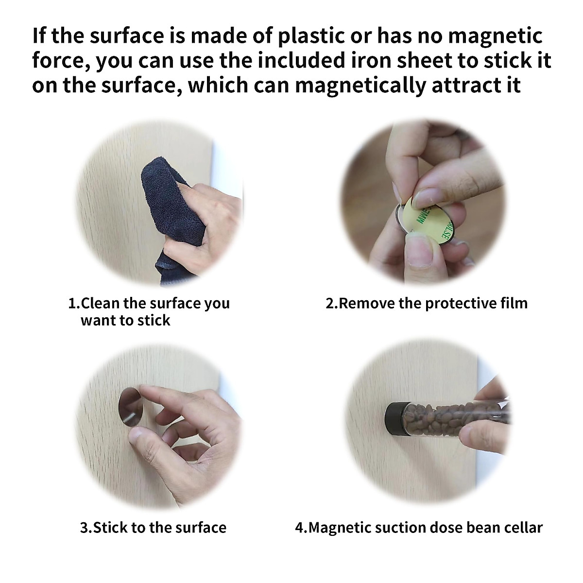 M MEWCO Single Dose Coffee Bean Storage Tubes With magnetic attraction function-4 Tubes Espresso Bean Cellars with stand(Single Dose Bean Cellar 4 pack+ Stand)