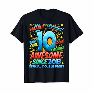 Official Double Digits 10th Birthday Awesome Since 2013 Boy T-Shirt