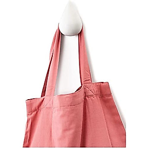 MARGUERAS 4pcs Water Drop Shaped Minimalist Design Decorative Creative Wall Mounted Coat Hat Hanger Hook (White)