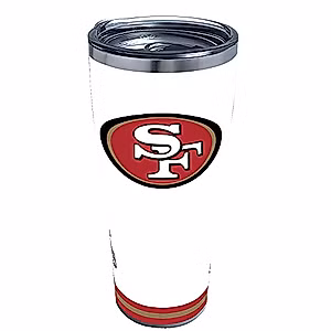 Tervis Triple Walled NFL San Francisco 49ers Arctic Insulated Tumbler Cup Keeps Drinks Cold & Hot, 30oz, Stainless Steel
