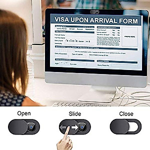 Natipo Webcam Cover, Camera Cover Slide, Ultra-Thin Webcam Cover Slide Compatible for Laptop Desktops, MacBook, PC, Tablet, Cell Phone and More Accessories -Protect Your Privacy Security (3-Pack)