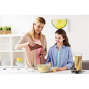 Shazo Airtight Container Set for Food Storage - 7 Piece Set + Heavy Duty Plastic - BPA Free - Airtight Storage Clear Plastic w/Black Interchangeable Lids kitchen counter storage Bin -18 Labels+Marker