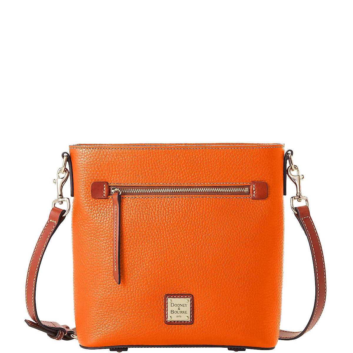 Dooney & Bourke Handbag, Pebble Grain Zip Crossbody - Clementine
