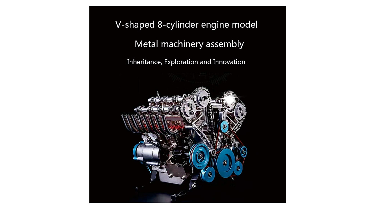 Build Your V8 Engine Model Kit - 500+ Pcs DIY Fun