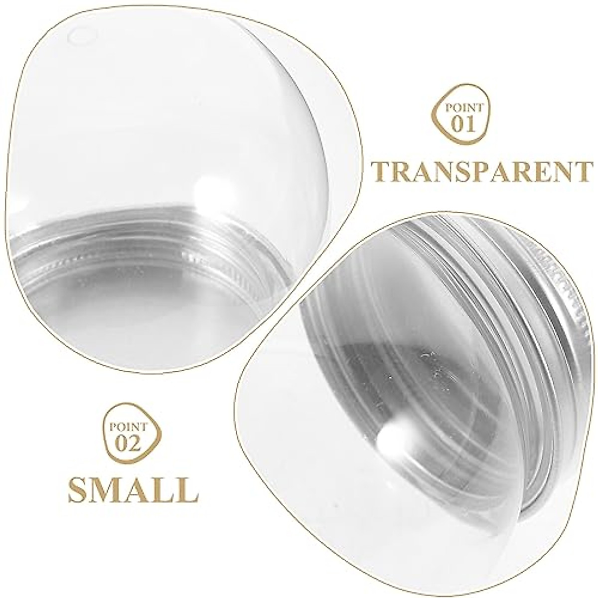 Globe 12pcs DIY Snow Globe Clear Plastic Water Globe Clear Snow Globe with Screw Off Cap for DIY Crafts Home Decoration Gifts Bottles