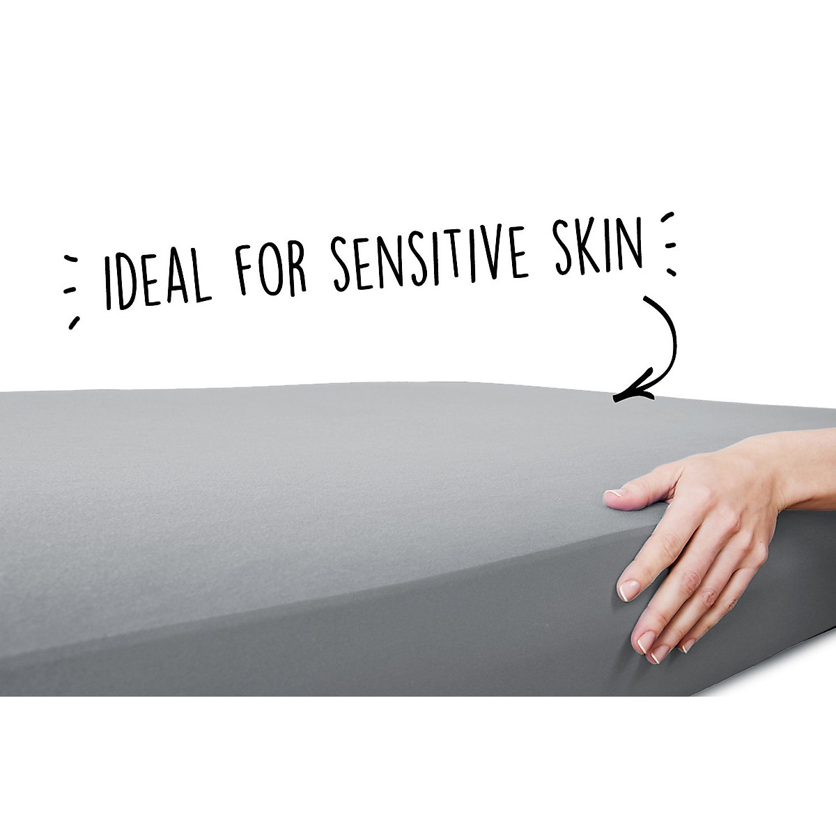 The Shrunks Natural Fibre Crib-Sized Water-Proof Fitted Sheet (2 Pack Crib/Toddler, Grey)