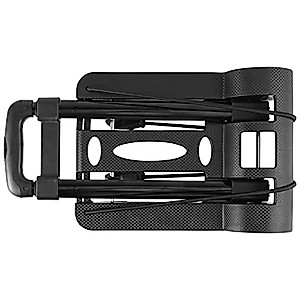 Folding Luggage Cart, 4 Wheels Portable Luggage Carrier Hand Truck with Bungee Cords and Bag, Luggage Dolly for Travel Moving and Shopping Use, 88 lbs / 40kg Load Capacity