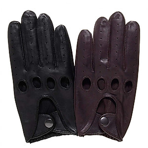 Pratt and Hart Silverstone Our Bestselling Men's Leather Driving Gloves Size L Black