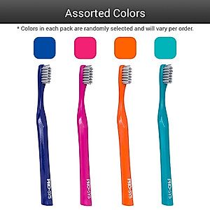 PRO-SYS® Kids Toothbrush (Colorful 4-Pack) - Made with Soft Dupont® bristles (Ages 8-12)
