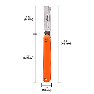 Zenport K106 Grafting and Budding Folding Knife, Dual Edge Tip, 2.25-Inch Stainless Japanese Steel Blade