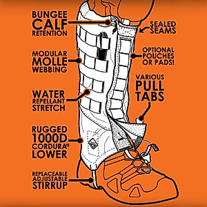 HAZARD 4 Mandogator(TM) Modular Boot Gaiters, 1 Pair (Coyote, X-Large)