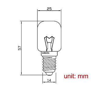 2 Pack, Fulfilled by Amazon, WSDCN E14 T25 25W 120V 120 Volt 125V 110V~130V Oven Light Bulb Heat Resistant Bulb 300'C