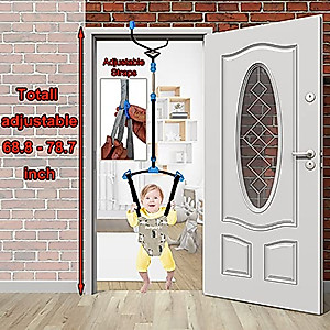 OUTINGPET Doorway Jumper Swing Bumper Jumper Exerciser Set with Door Clamp Adjustable Strap for Toddler Infant 6-24 Months