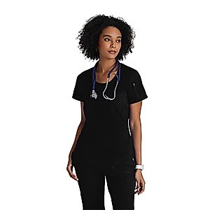 BARCO One BOT142 Women's Uplift Scrub Top Black 2XL