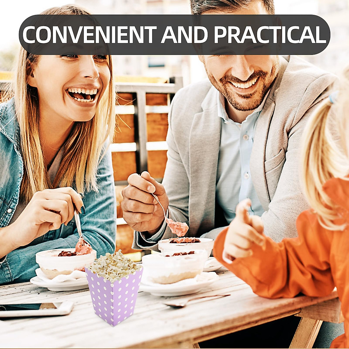 Totority Popcorn Paper Cups - 24pcs Party Popcorn Cups Popcorn Holder Popcorn Containers Collapsible Container Popcorn