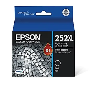EPSON T252 DURABrite Ultra Ink High Capacity Black Cartridge (T252XL120-S) for select Epson WorkForce Printers