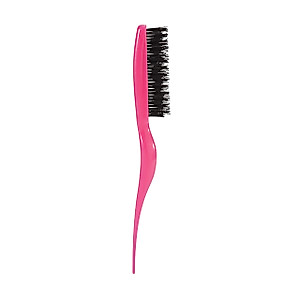 Cricket Amped Up Teasing Hair Brush - Adds Major Volume and Shine, Heat Resistant, Ideal for Slick Back, Updos & Detangling All Hair Types, with Ergonomic Handle and Sectioning Tip, Fuchsia